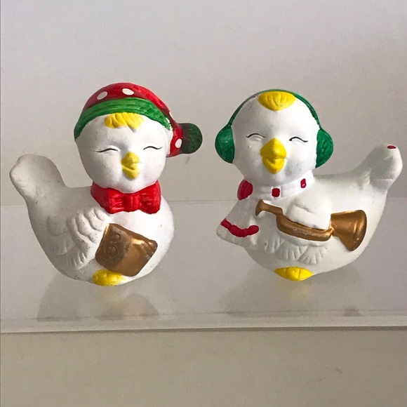 Holiday | Bisque Ceramic Christmas White Ducks Caroling Salt Pepper ...